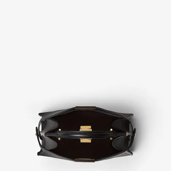 Fendi Peekaboo® Iseeu Small Black Leather Bag Embroidered With Sequins